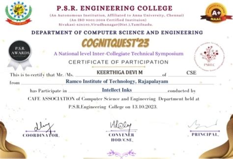keerthiga devi m on linkedin i am recently attend the symposium at psr