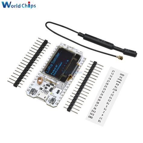 868mhz 915mhz Sx1276 Esp32 Lora 096 Inch Blue Oled Display Bluetooth