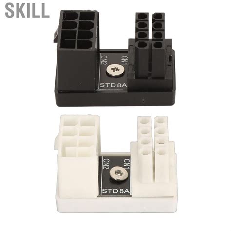 Skill 8 Pin Gpu Pcie U Turn 180 Degree Angle Power Adapter Std Type Graphics Card Connector