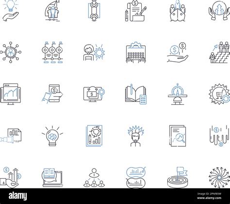 Dedication And Commitment Line Icons Collection Loyalty Persistence