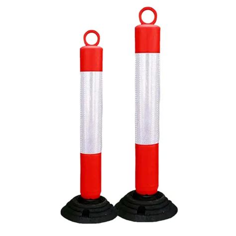 Rubber Base Delineators Post Fixed Traffic Guardrail Pe Delineator