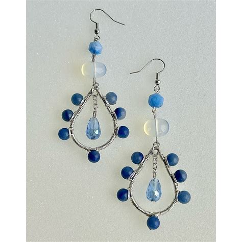 Splattering Rain Blue Aventurine With Dyed Quartz And Glass Fun Funky