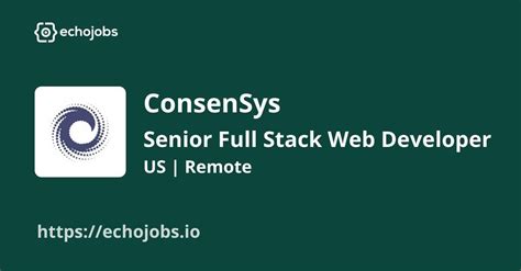 Consensys Is Hiring Senior Full Stack Web Developer Usd 118k 118k Us