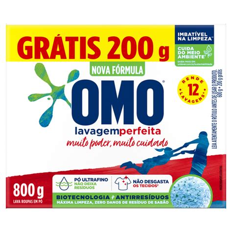 Supremo De Bom Jardim Lava Roupas Em Po Omo Gts 200g 800g