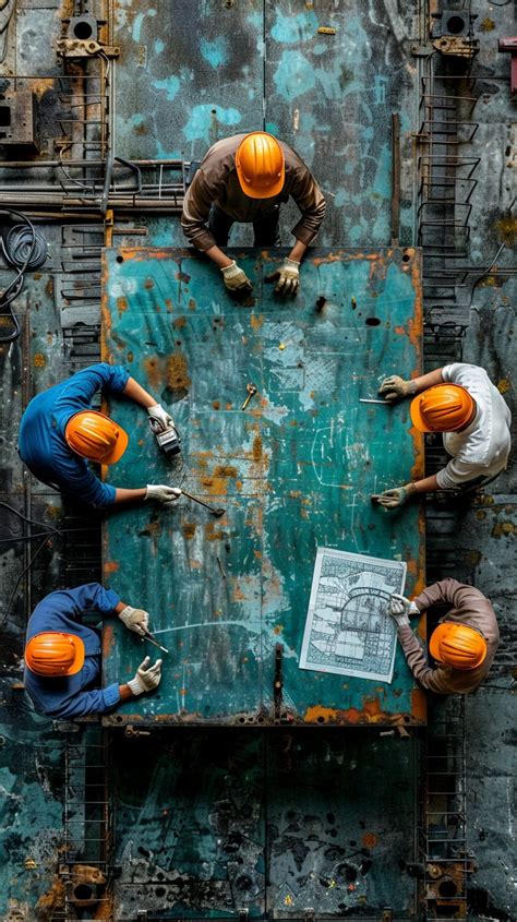 Free Workers Assembling Machinery Photo Workers Factory Assembly Download At Stockcake