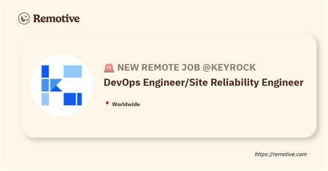 Hiring Devops Engineersite Reliability Engineer Keyrock