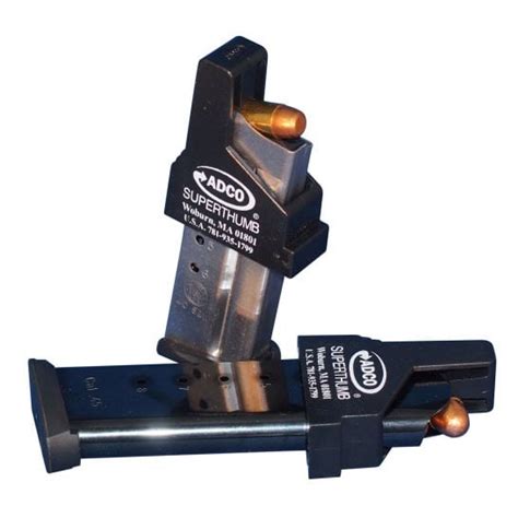 Adco Super Thumb Single Stack 9mm 40 Sandw 45 Acp Polymer Magazine Loader Black St3