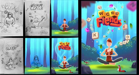game splash design word fiends on behance
