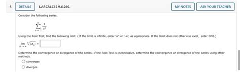 Solved Consider The Following Series