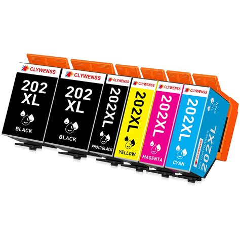 Clywenss 202XL Ink Cartridges Compatible With Epson 202 XL 202XL Multipack For Expression