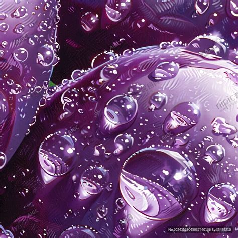 Ai创作图紫水水滴背景 紫色水珠底纹 疏水面料 紫色玻璃水滴 紫色水滴 紫色水珠 水珠手绘插画 炫彩渐变流体 梦幻水珠底纹 艺术水珠 细胞流体画 油与水 水珠效果设计 水滴在水面上的艺术 气泡