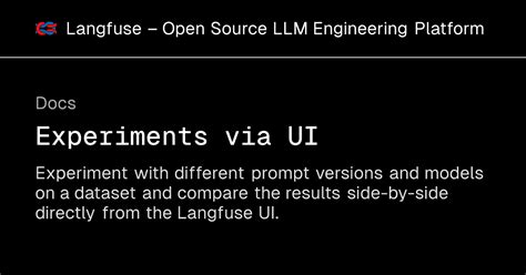 Experiments Via Ui Langfuse