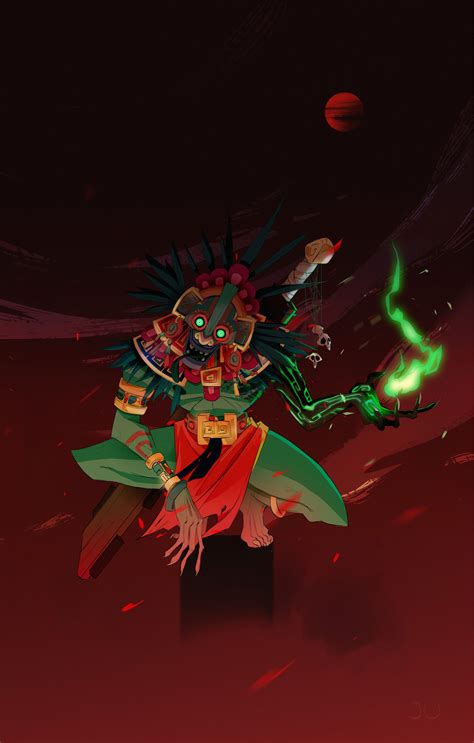 Character Design Challenge Aztec Warrior Septembre 2020 Justine Gouvernet Fantasy
