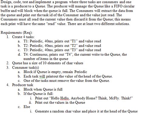 solved design code test and implement a program where