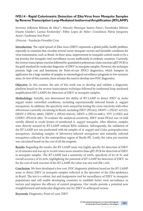 Pdf Rapid Colorimetric Detection Of Zika Virus From Mosquito Samples