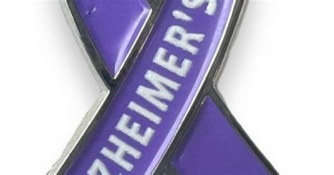 Alzheimers Purple Ribbon Pin Badge