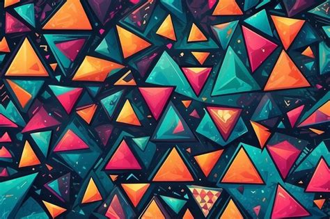 Abstract Geometric Background With Triangle Shape Pattern Premium AI Generated Image