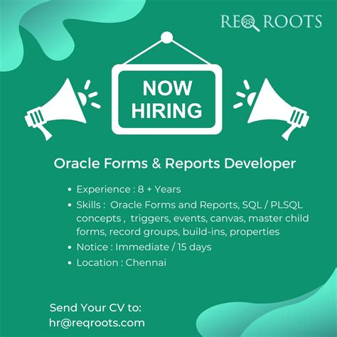 Hiringalert Oracleforms Oraclereports Oracledeveloper Plsql