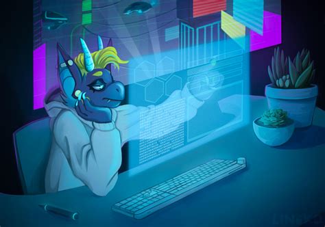 late night coding commission by linek0 on deviantart