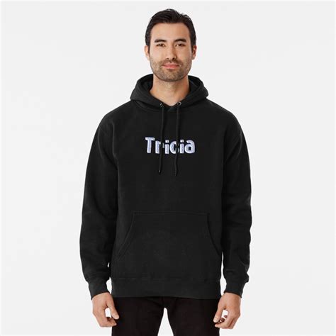 Blue Love Tricia Name Label Black Sticker For Sale By Normadworld