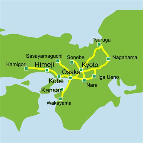 West Kansai Pass Kansai Area Pass Japan Rail Pass