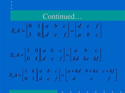 Ppt 24 Elementary Matrices Powerpoint Presentation Free Download