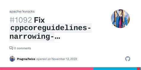 Fix Cppcoreguidelines Narrowing Conversions Warning Reported By Clang