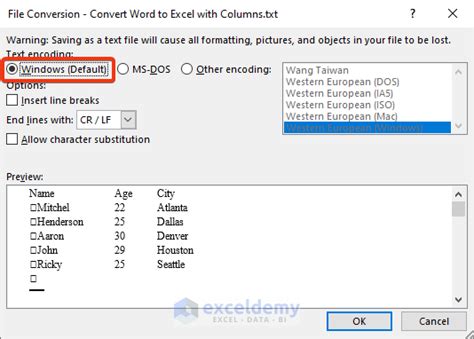 How To Convert Word To Excel With Columns 2 Methods Exceldemy