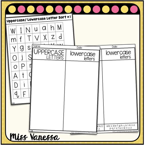 Uppercase And Lowercase Letter Sorting Worksheets Kindergarten Nation