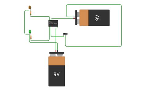 Circuit Design Controlling Leds Using Relay Tinkercad