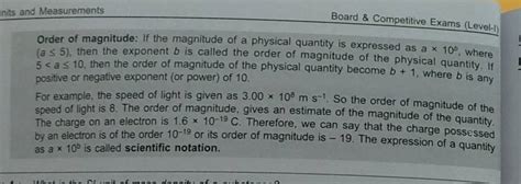 Is Expressed As A Times 10 {b} Where Order Of Magnitude If The Magnitu