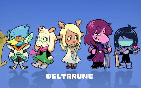 Kris Susie Ralsei Noelle Holiday Berdly And More Deltarune Drawn By Nemuken Danbooru