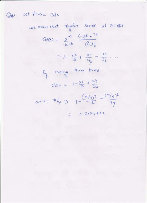 Solved 1 Use A Taylor Series Expansion To Estimate