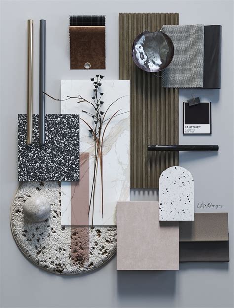 Interior Design Mood Board Interior Trend Home Office Design Concept Architecture Interior