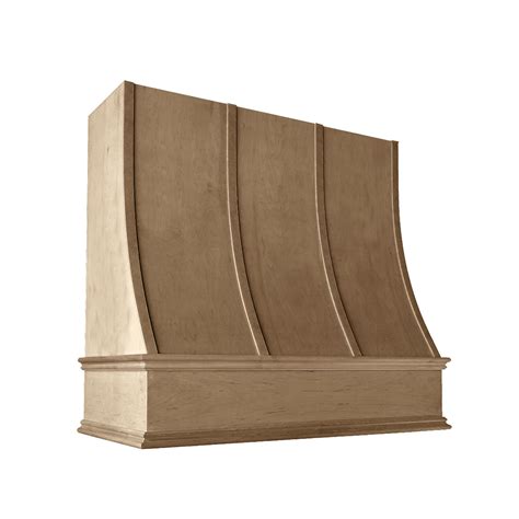 Sloped Wood Hood Classic With Strapping Timber Prefinished Cabinets