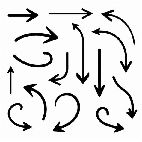 Premium Vector Varied Black Arrows A Visual Collection Of Curves And