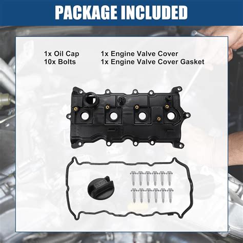 X Autohaux Tapa De Válvula Del Motor Del árbol De Levas Con Kit De