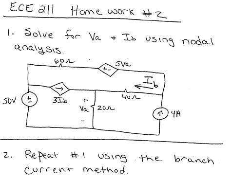 Solved Ece 211 ﻿home Work 2solve For Va ﻿ib Using