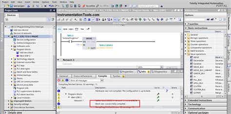 Tia Portal Ob121 Programming Errors Interrupt Organization Block
