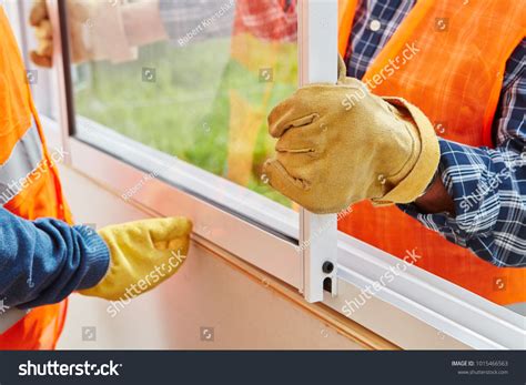 Window Installation Process Made By Two Stock Photo Edit Now