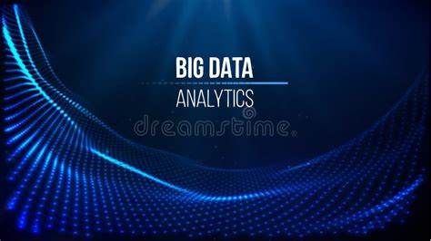 Digital Wave Visualization Of Big Data Analytics In A Blue Futuristic Background Data Science