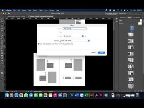 Export Spreads 2 Pages PDF In Indesign YouTube