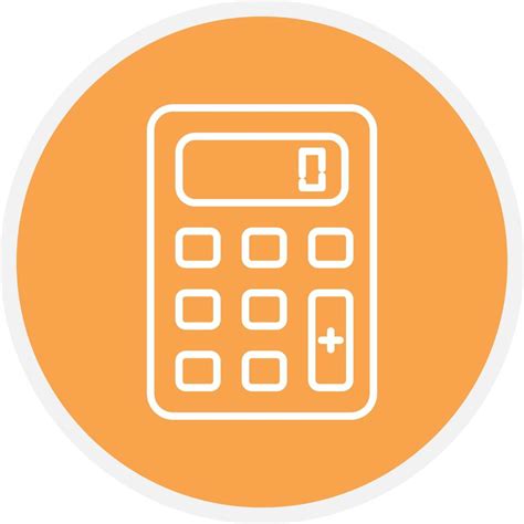 Calculator Line Circle 9847109 Vector Art At Vecteezy