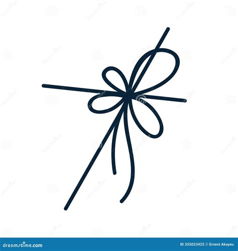 String Bow Knot Decoration Tied Rope Thin Thread Lace With Decorative Shaped Loops Stock