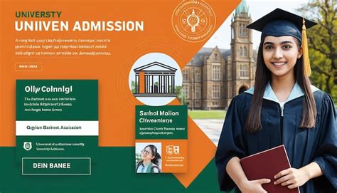 University Admission Web Banner Design Premium Ai Generated Image
