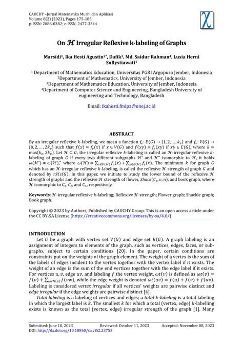 Pdf On H Irregular Reflexive Labeling Of Graph