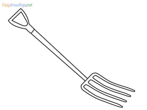 How To Draw A Gardening Fork Step By Step Easy Phase How To Draw A Gardening Fork Step By Step Easy Phase