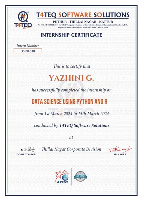 Yazhini Gnanajothi On Linkedin Excited To Inform That I Have Completed