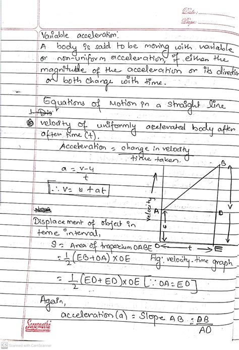 Chapter Three Kinematics Class 11 Physics Note Your All Notes