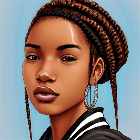 African American Teen Girl Graphic · Creative Fabrica